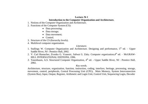 Pdf Computer Architecture All Lecture Dokumentips