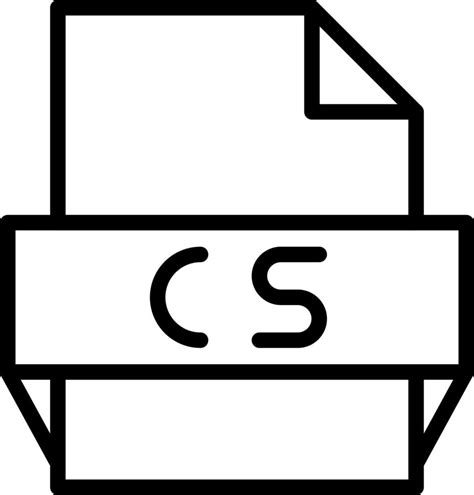 Cs File Format Icon 15824712 Vector Art At Vecteezy