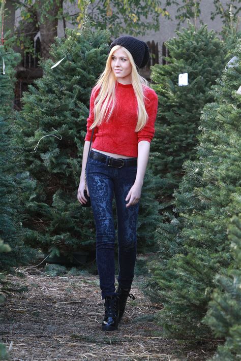 Katherine Mcnamara Shopping A Christmas Tree In Los Angeles Hawtcelebs