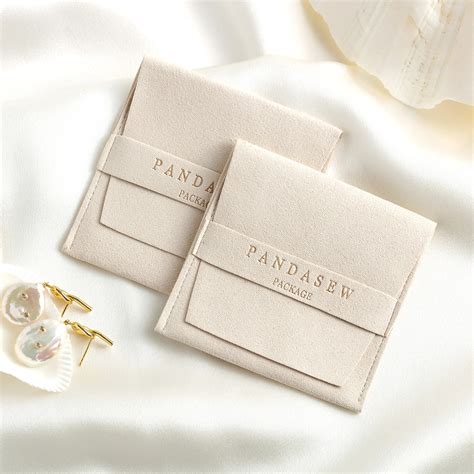 50 Pçs Logotipo Personalizado Microfibra Jóias Embalagem Sacos De