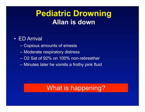 Dissecting The Medical Issues In Pediatric Drowning Pdf First Aid