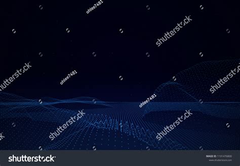 Big Data Network Visualization Concept Digital Stock Illustration