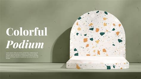 Зеленый цвет рендеринга стены 3d пустой макет зеленый коричневый