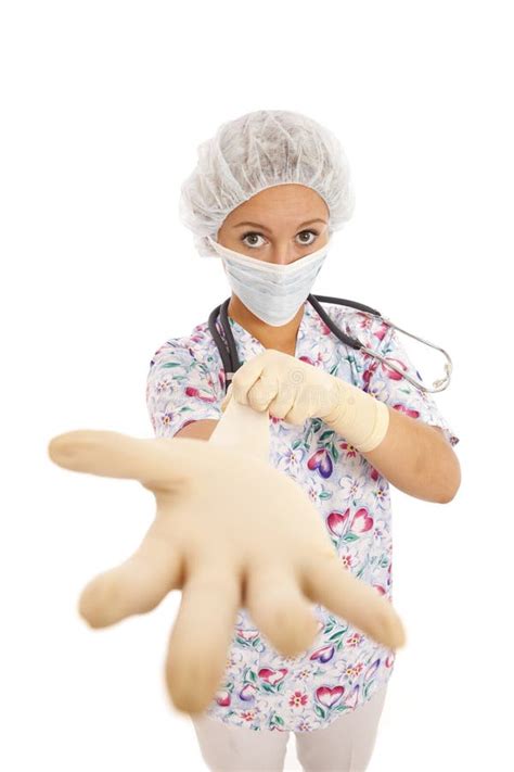 Nahaufnahmeportrait Der Krankenschwester Der Jungen Frau Scheuert Innen