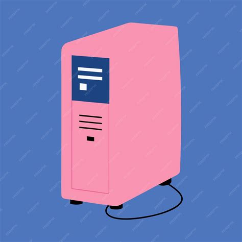 Premium Vector Computer Hardware Components Parts And Devices Featuring Computer Cabinet Case