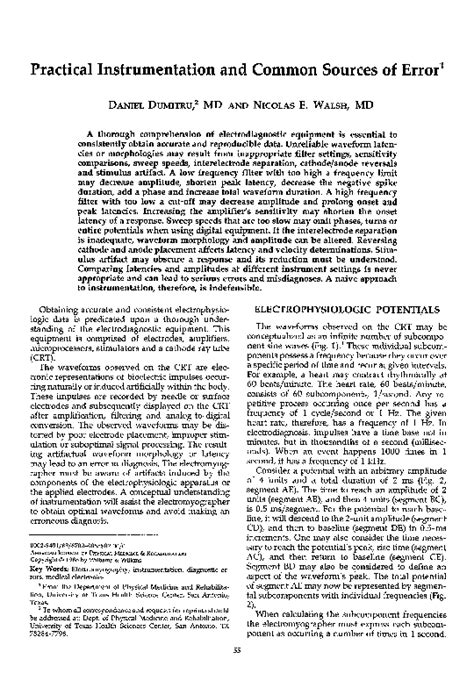 pdf practical instrumentation and common sources of error