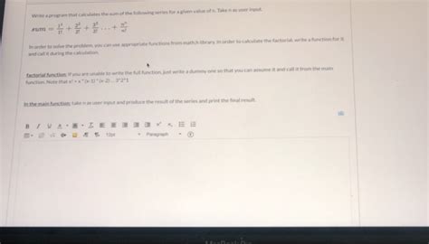 Solved Write A Program That Calculates The Sum Of The