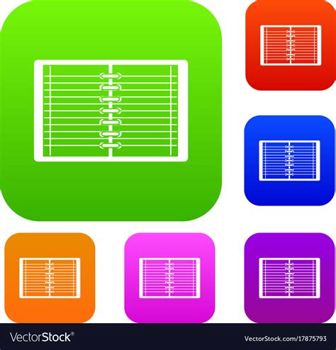 Open Spiral Lined Notebook Set Color Collection Vector Image
