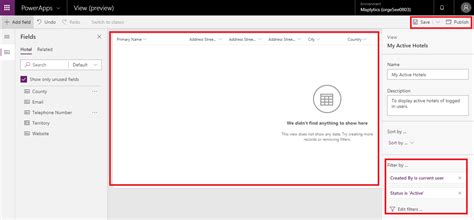 Creating Entity Fields And Views For Common Data Service For Apps