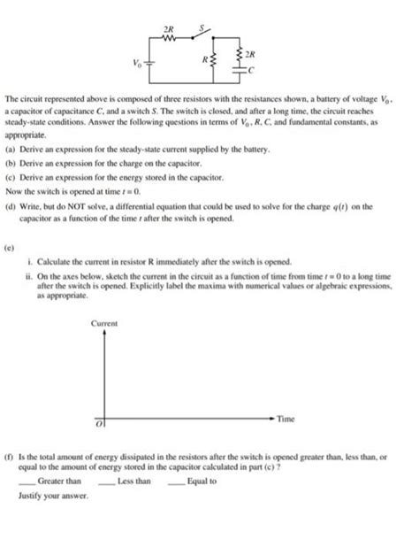 Solved The Circuit Represented Above Is Composed Of Three
