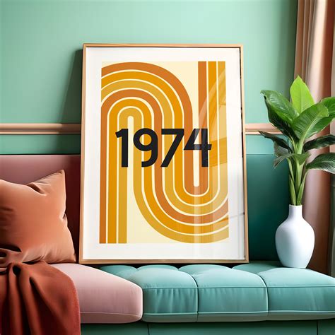 Your Memorable Year 70s Style Personalised Print Timmy Loves Art