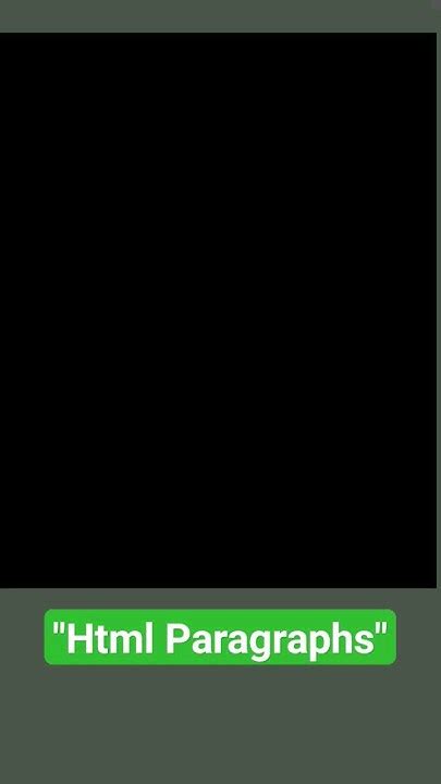 Html Paragraph Html Tutorial Coding Programming Html Css Javascript Webdesigner Youtube