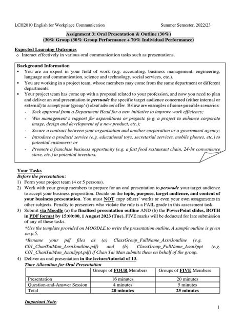 Lch2010 Assignment 3 Oral Presentation Guidelines 2223s3 Finalised
