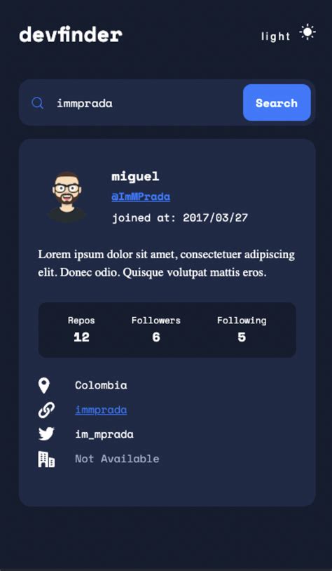 Github Immprada Github Profile Viewer