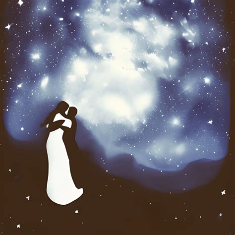 Galaxy Lovers Kissing In Moonlight Creative Fabrica