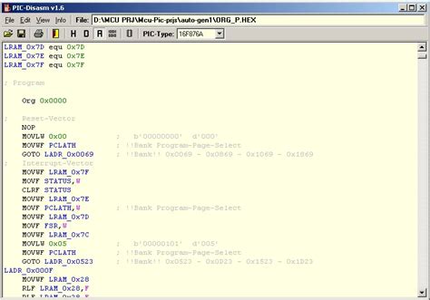 Microcontroller World Pic Disassembler Tool