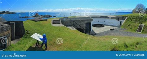 Landscape Panorama Of Lower Battery And Fisgard Lighthouse Fort Rodd