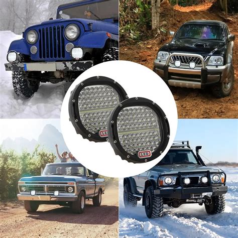 오프로드 Led 작업등 바 4x4 4wd Atv Utv Suv 라운드 스포트라이트 차량 자동차 작업등 4x4 트럭 오프로드 7 인치 300w 6000k라이트 바