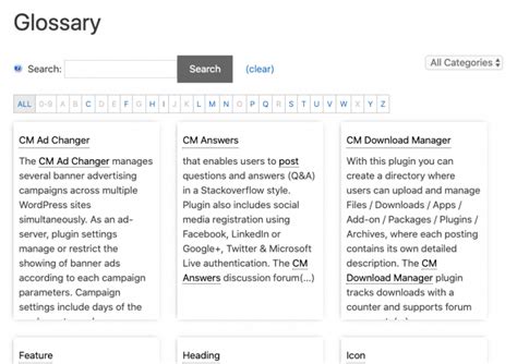 Tooltip Glossary Plugin For Wordpress