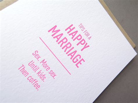 Tips For A Happy Marriage Sex Then Coffee Letterpress Card Etsy