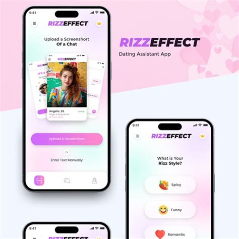 Designs Design 3 Page UI For Mobile App About Flirting App Design Contest
