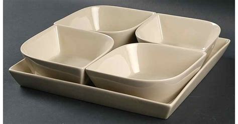 Westside Relish Dish With 5 Piece Tray And 4 Inserts By Pfaltzgraff