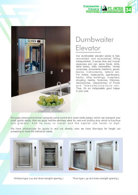 Dumbwaiter Elevator Imtek Elevator