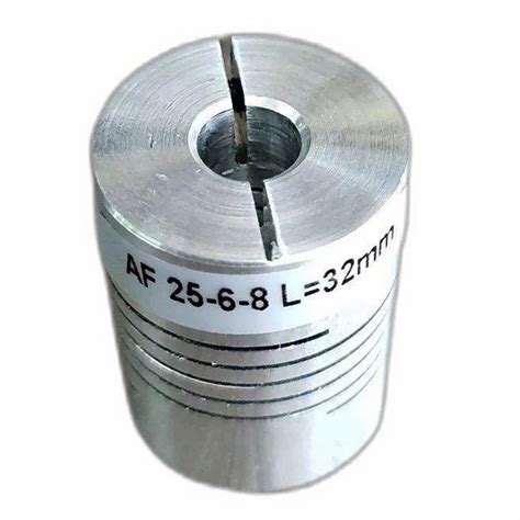 Aluminium Silver Encoder Coupling For Hydraulic Pipe Size 32 Mm L