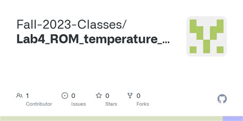 GitHub Fall 2023 Classes Lab4 ROM Temperature Convrt