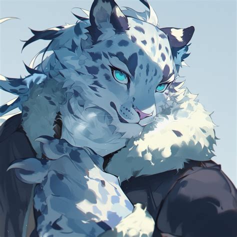 Anthromorphic Snow Leopard Furry Art Niji Furry Art Furryai