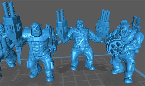 🫡 Ork Heavy Shootas Lootas・ Stl File For ・cults