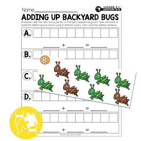 Lucky To Learn Math 1st Grade Lesson 21 Addition To 10