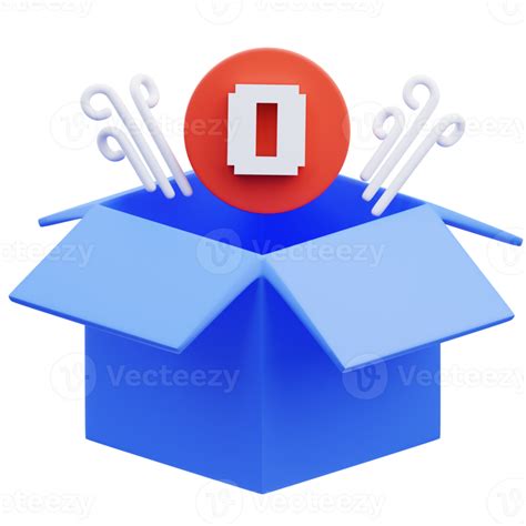 3d Rendering Of Empty Cardboard Box Cute Icon Illustration Empty State 10878977 Png