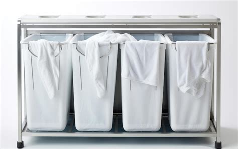 Premium AI Image Collection Of White Color Laundry Sorter Isolated On White Background