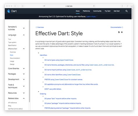 Effective Dart Page Issue Harder To Navigate · Issue 1638 · Dart
