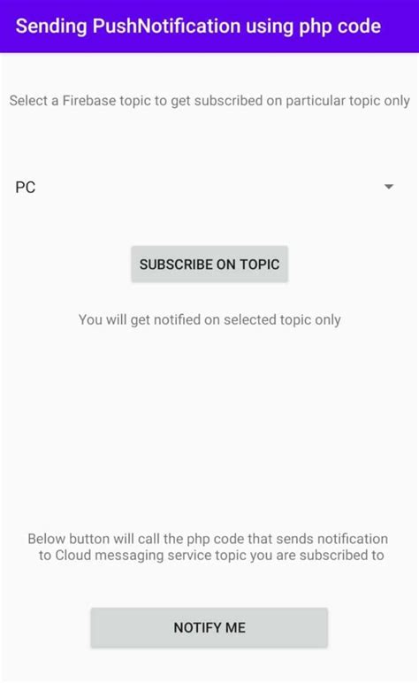 Firebase Cloud Messaging Fcm Send Push Notification Using Php Script