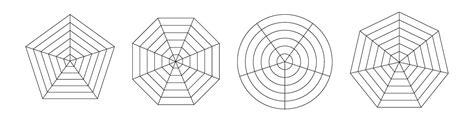 Spider Chart Infographic Featuring A Web Like Diagram Pentagon Or Hexagon Outline Visualizing
