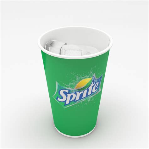3d Sprite Paper Soda Cup Turbosquid 1421835