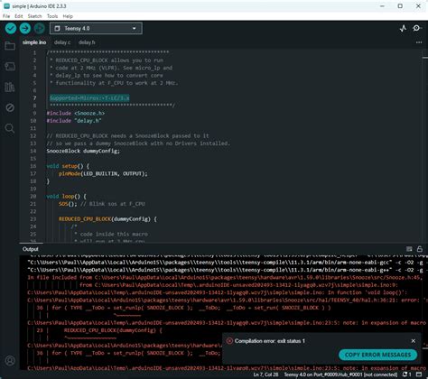 Snooze Example Code Does Not Compile Reducedcpublock Teensy Forum