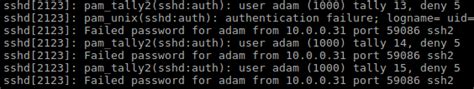 Linux Account Lockout Policy Using Pam And Pamtally2 With Ubuntu