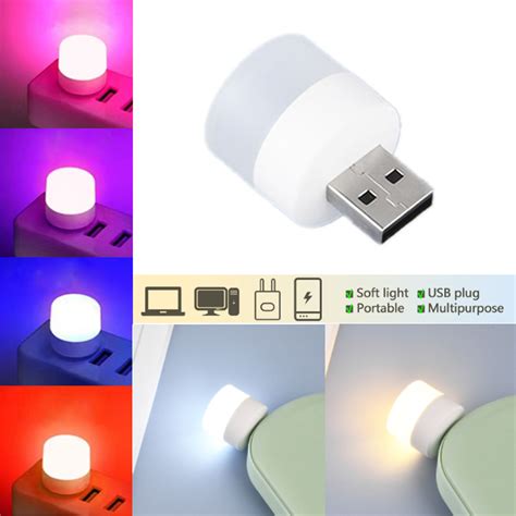 USB Plug Lamp Computer Mobile Power Charging USB Small Book Lamps LED Eye Protection Reading