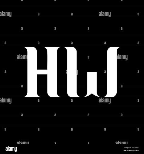 Hw H W Letter Logo Design Initial Letter Hw Uppercase Monogram Logo
