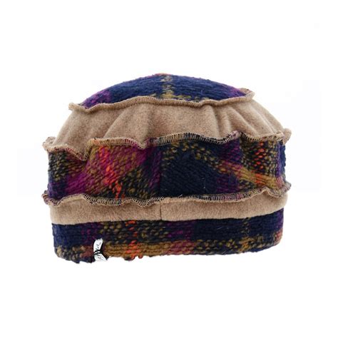 Toque Edline Camel And Violet Traclet Referencia 18706 Chapellerie Traclet