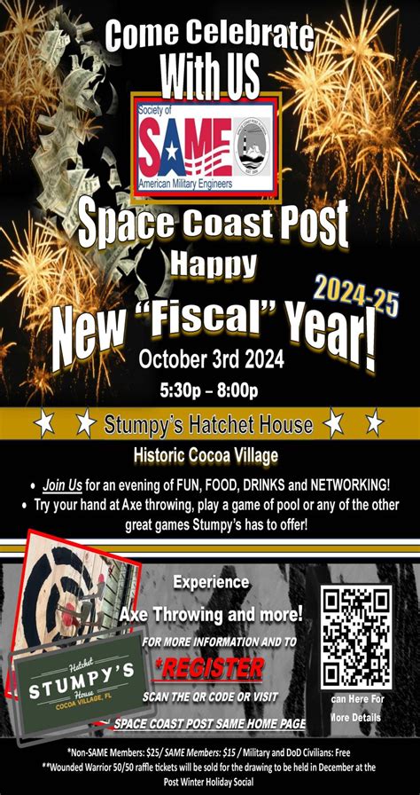 Mark Your Calendars And Join The Space Coast Post For A New Fiscal