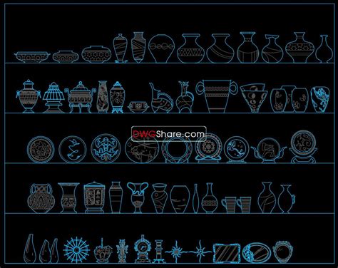 4 Accessories AutoCAD Blocks Free Download