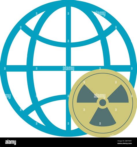 Nuclear Symbol Caution With Sphere Planet Stock Vector Image And Art Alamy