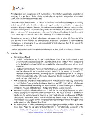 Action Plan Under BEPS And Its Impact On India PDF Legal Services Industry Industries