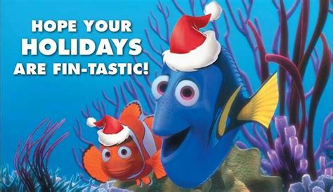 Nemo And Dory Christmas Free Holiday Cards