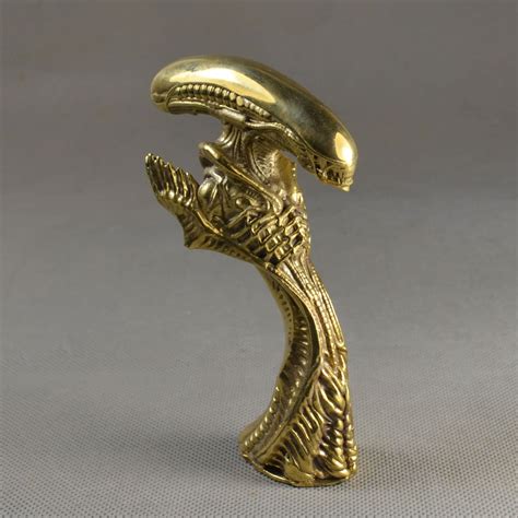 Solid Brass Casting Alien Statue Lost Wax Cast Copper Etsy