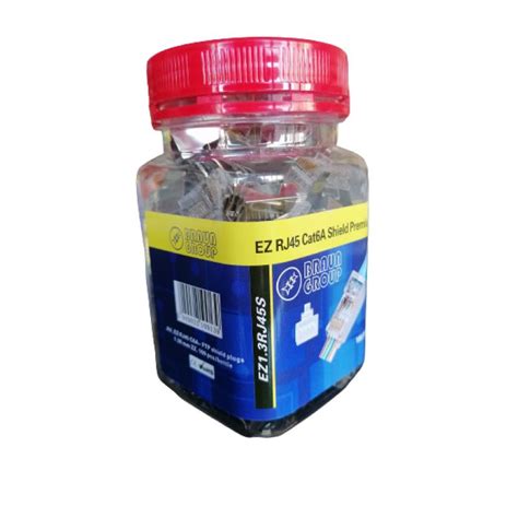 Set 100 Conectori Rj45 Pass Through Ftp Cat6a Braun Group Cub C6ash